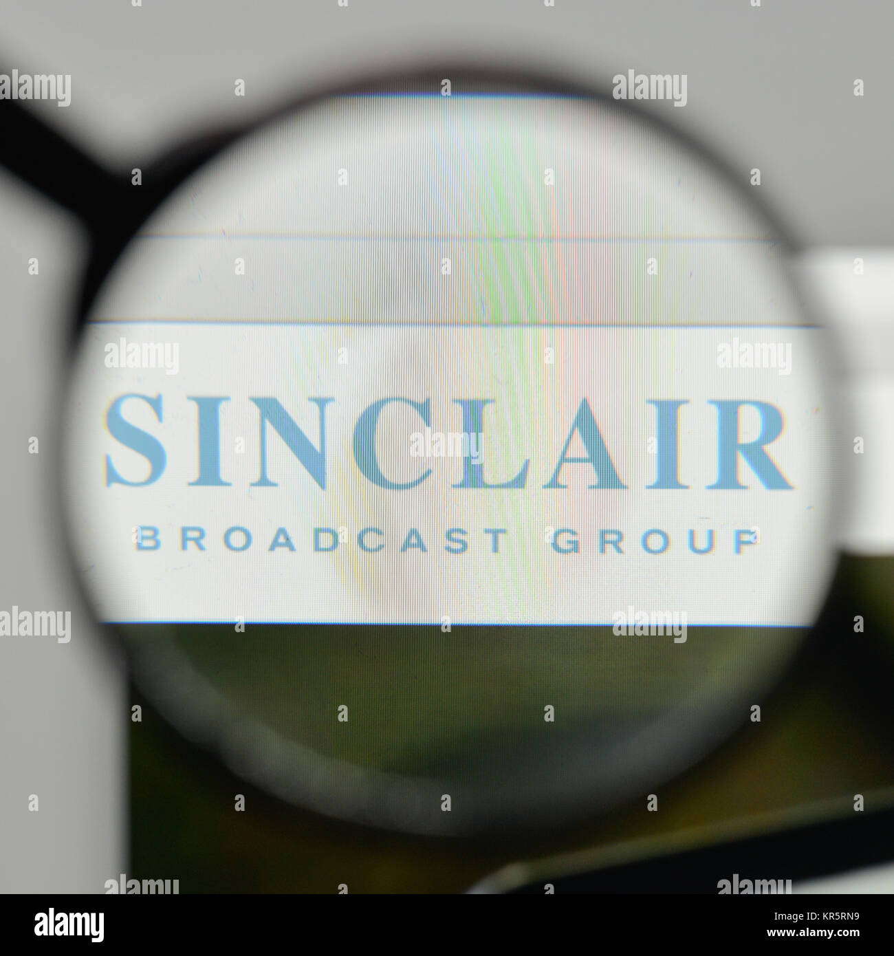Milan, Italy - November 1, 2017: Sinclair Broadcast Group logo on the ...