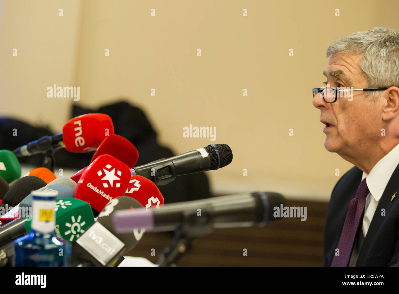 Madrid, Spain. 18th Dec, 2017. Angel Maria Villar, former president of ...