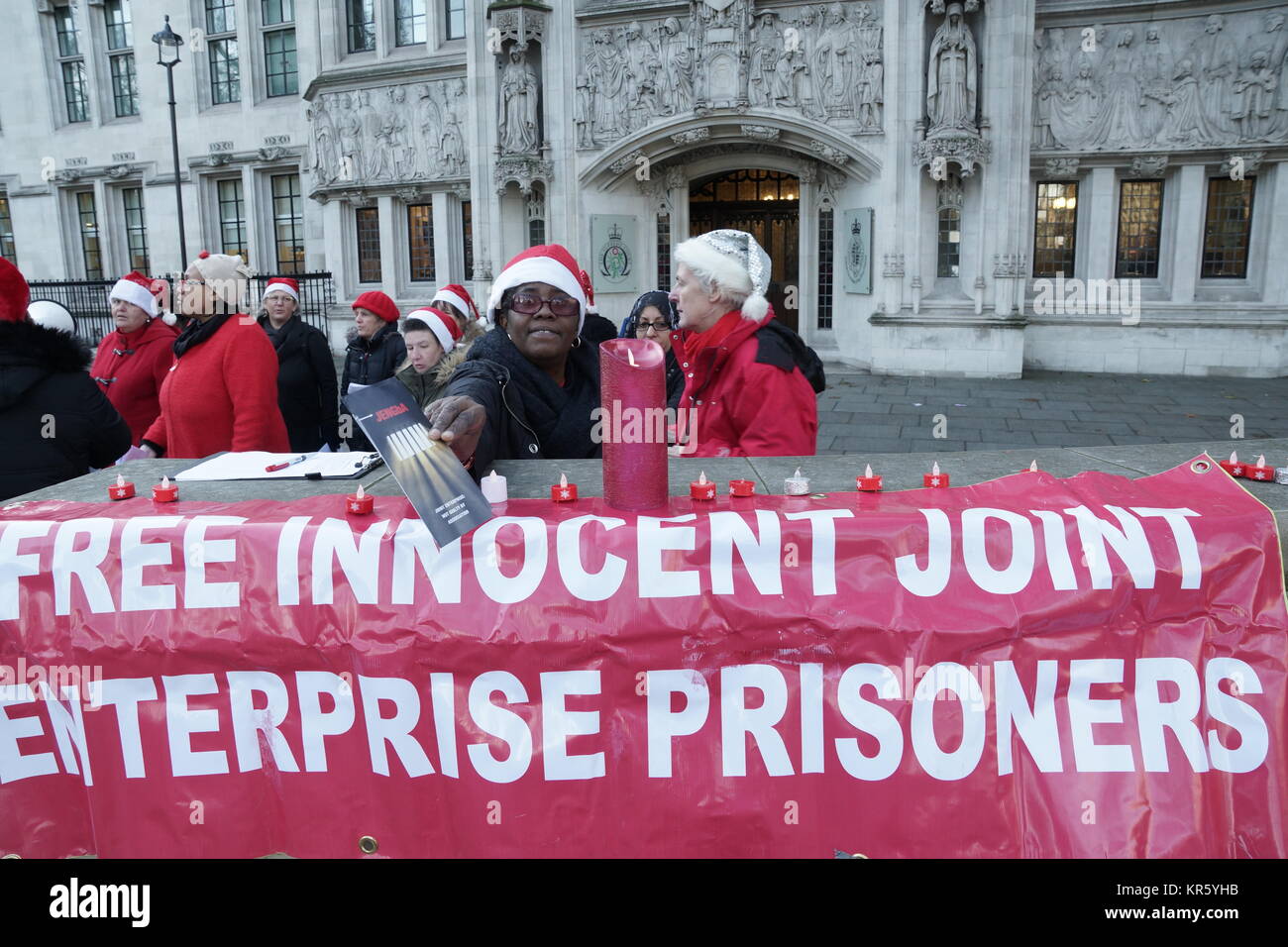 London, UK. 18 December 2017. Demonstration against Joint Enterprise ...