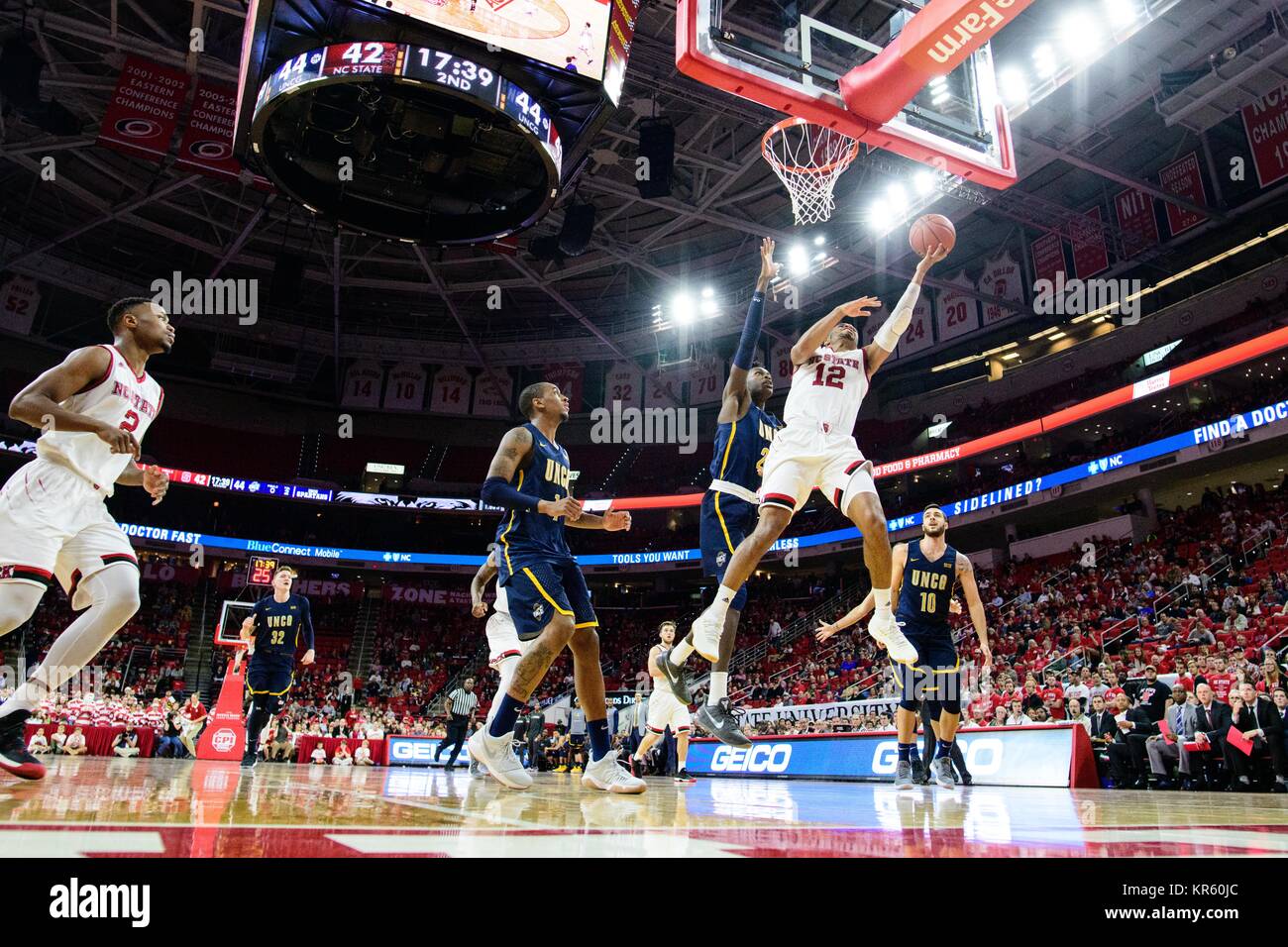 NC State guard Allerik Freeman (12) during the NCAA College Basketball ...