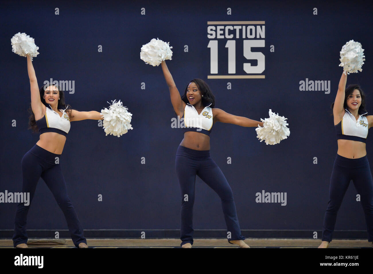 Washington, DC, USA. 16th Dec, 2017. George Washington dance team First ...