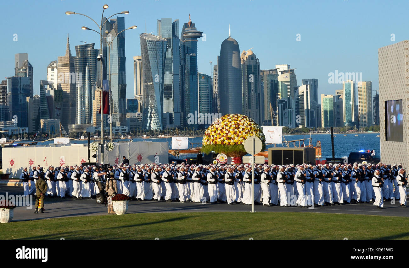 Doha, Qatar. 18th Dec, 2017. A military parade is held to mark the ...