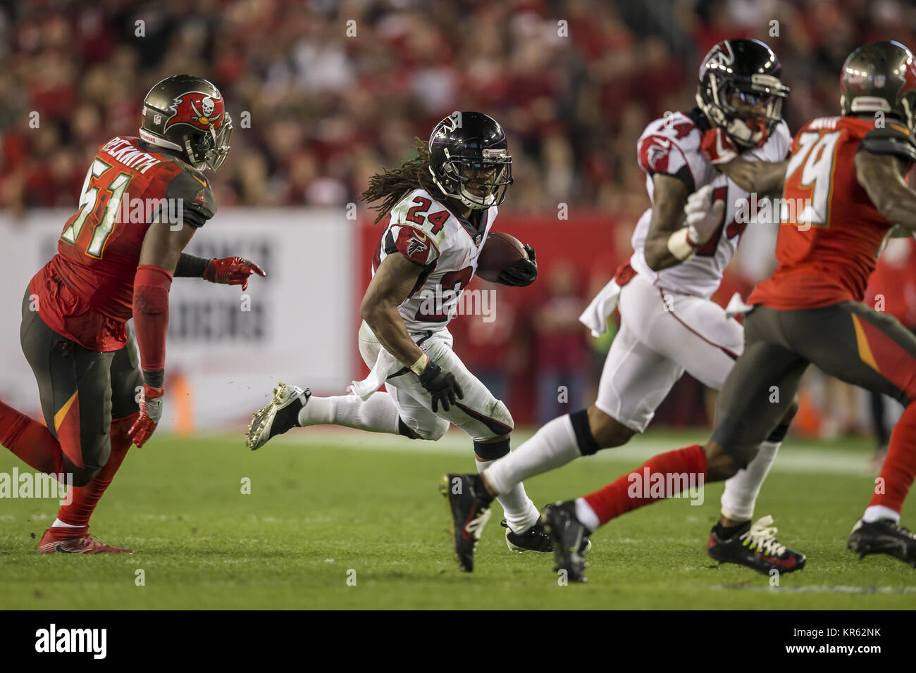 Tampa, Florida, USA. December 18, 2017 - Atlanta Falcons running back ...
