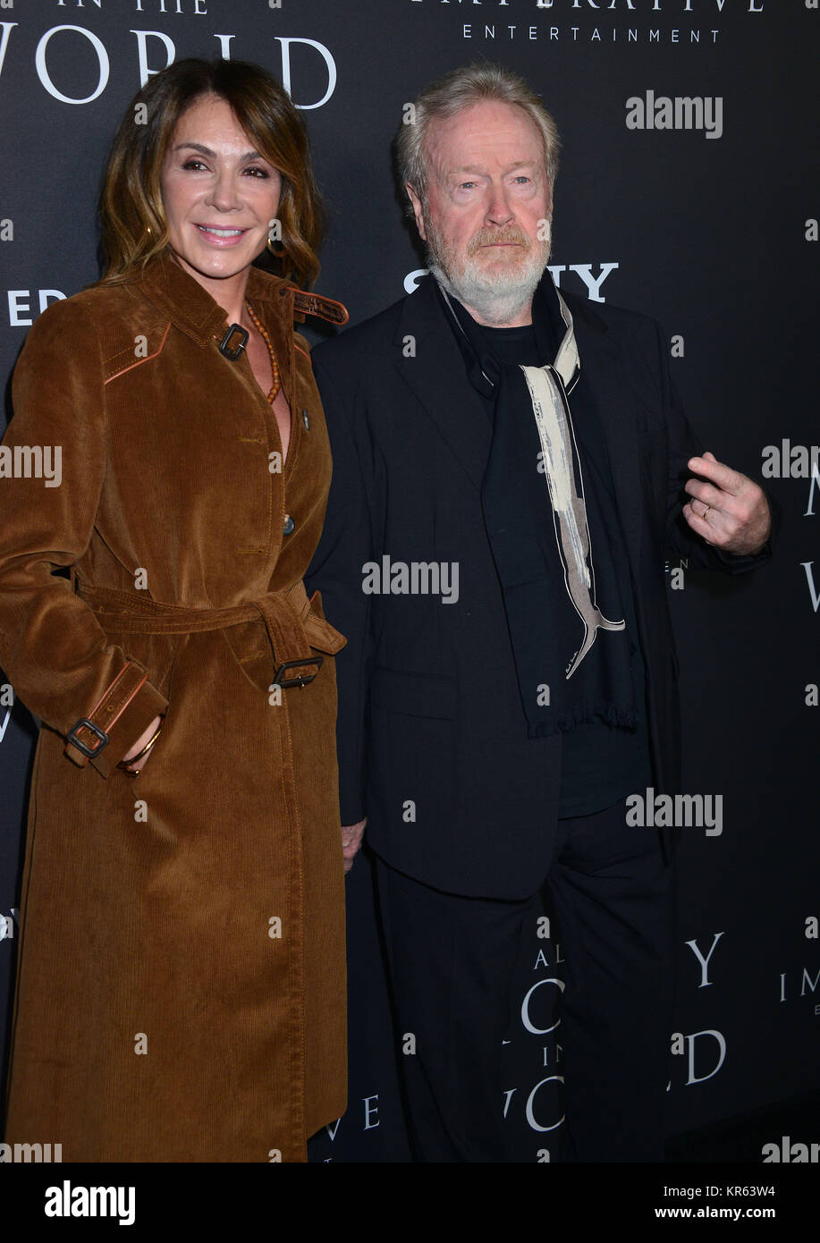 Los Angeles, USA. 18th Dec, 2017. Ridley Scott - director and wife 024 ...
