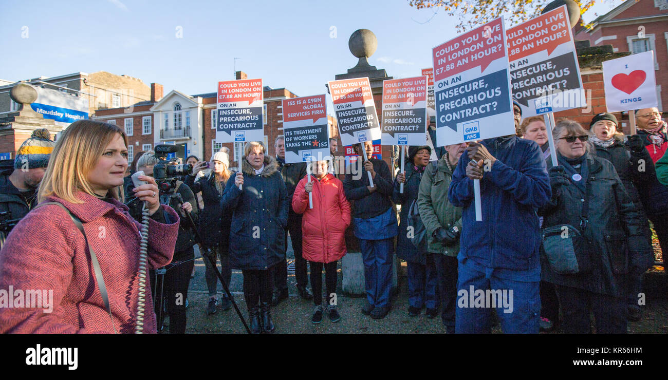 London, UK. 19th Dec, 2017. Nadine Houghton, GMB Regional Organiser ...