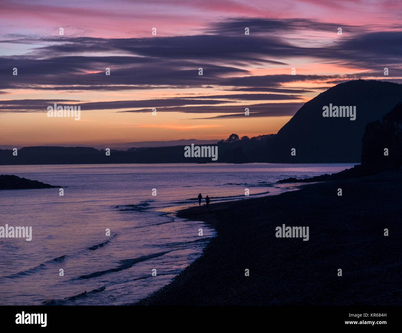 Sidmouth, Devon, 19th Dec 17 A lovely sunny day in Devon ended with a ...