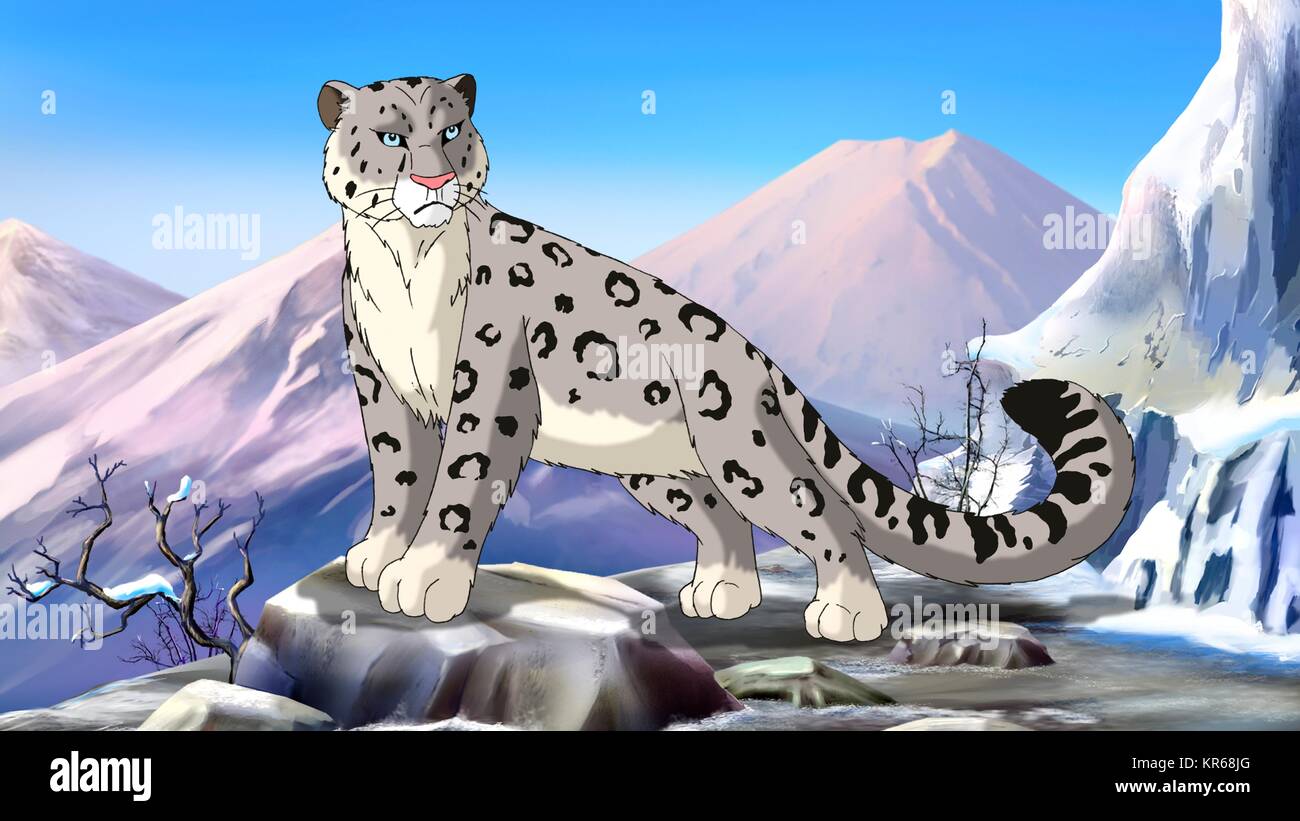 Cartoon snow leopard hi-res stock photography and images - Alamy