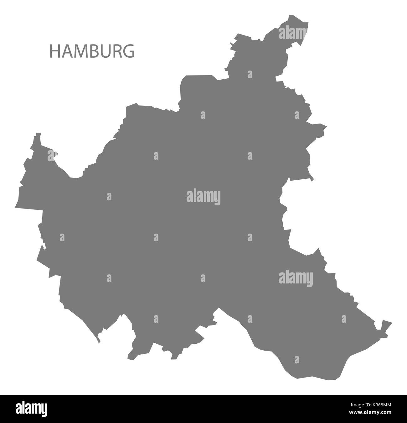 Hamburg Germany Map grey Stock Photo - Alamy