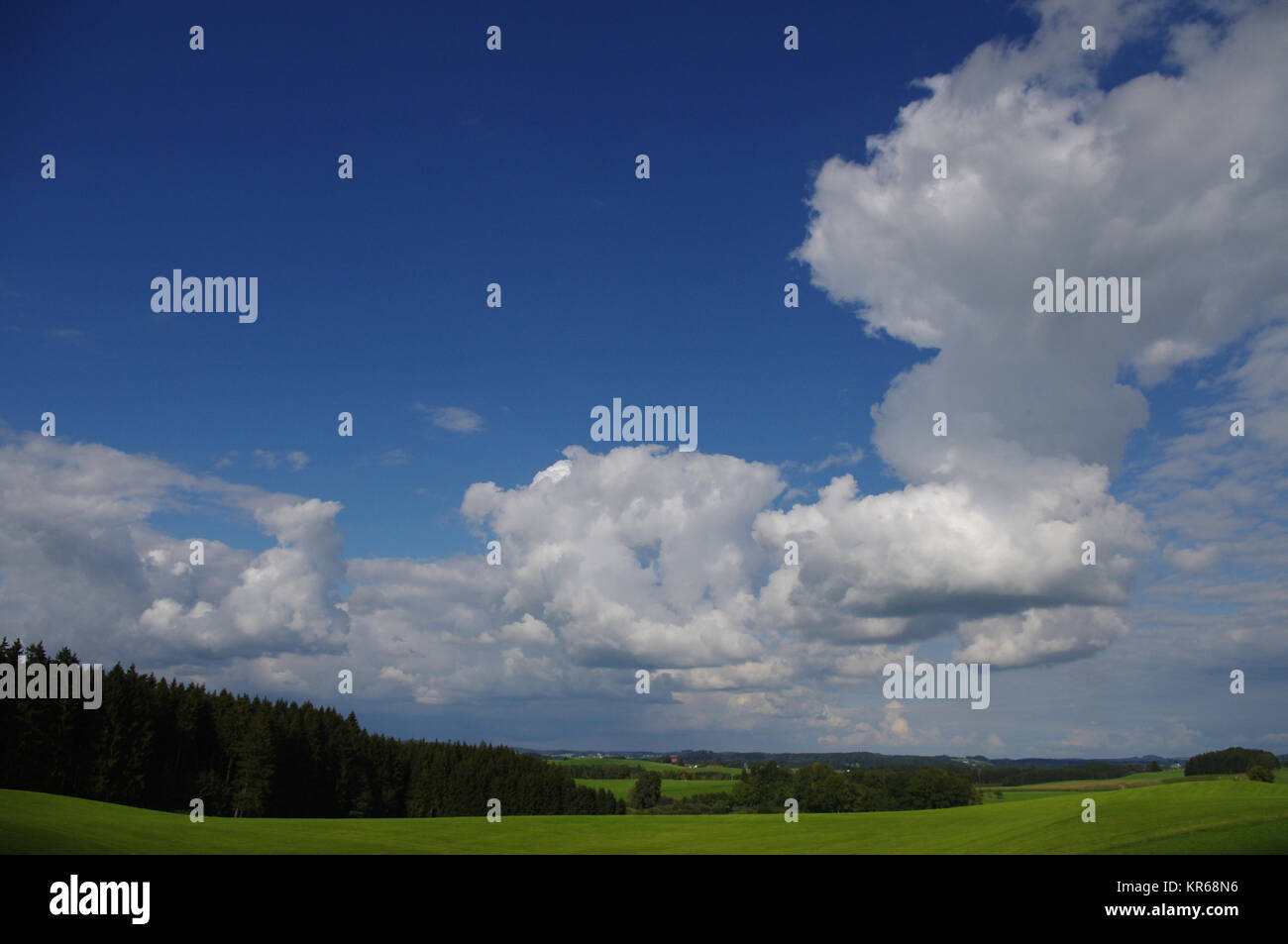 Clouds Green Landscape Stock Photo Alamy