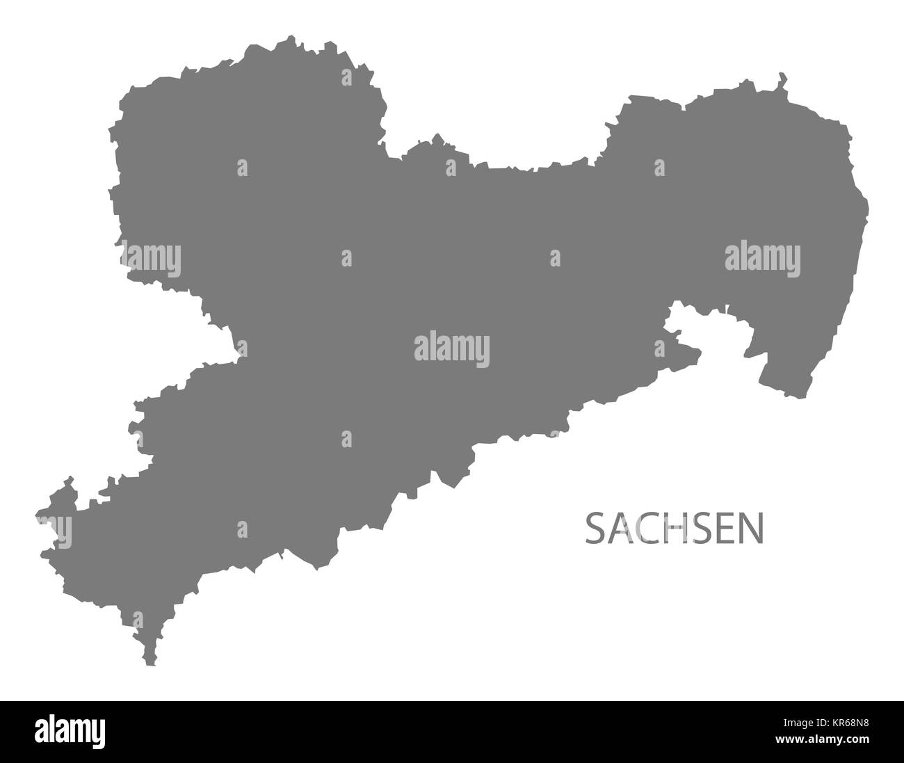 Sachsen Germany Map grey Stock Photo - Alamy