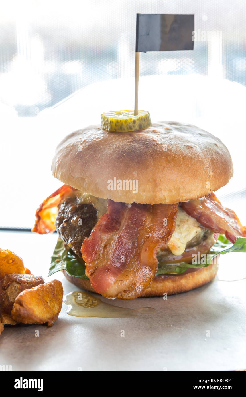 Angus beef cheese hamburger hi-res stock photography and images - Alamy