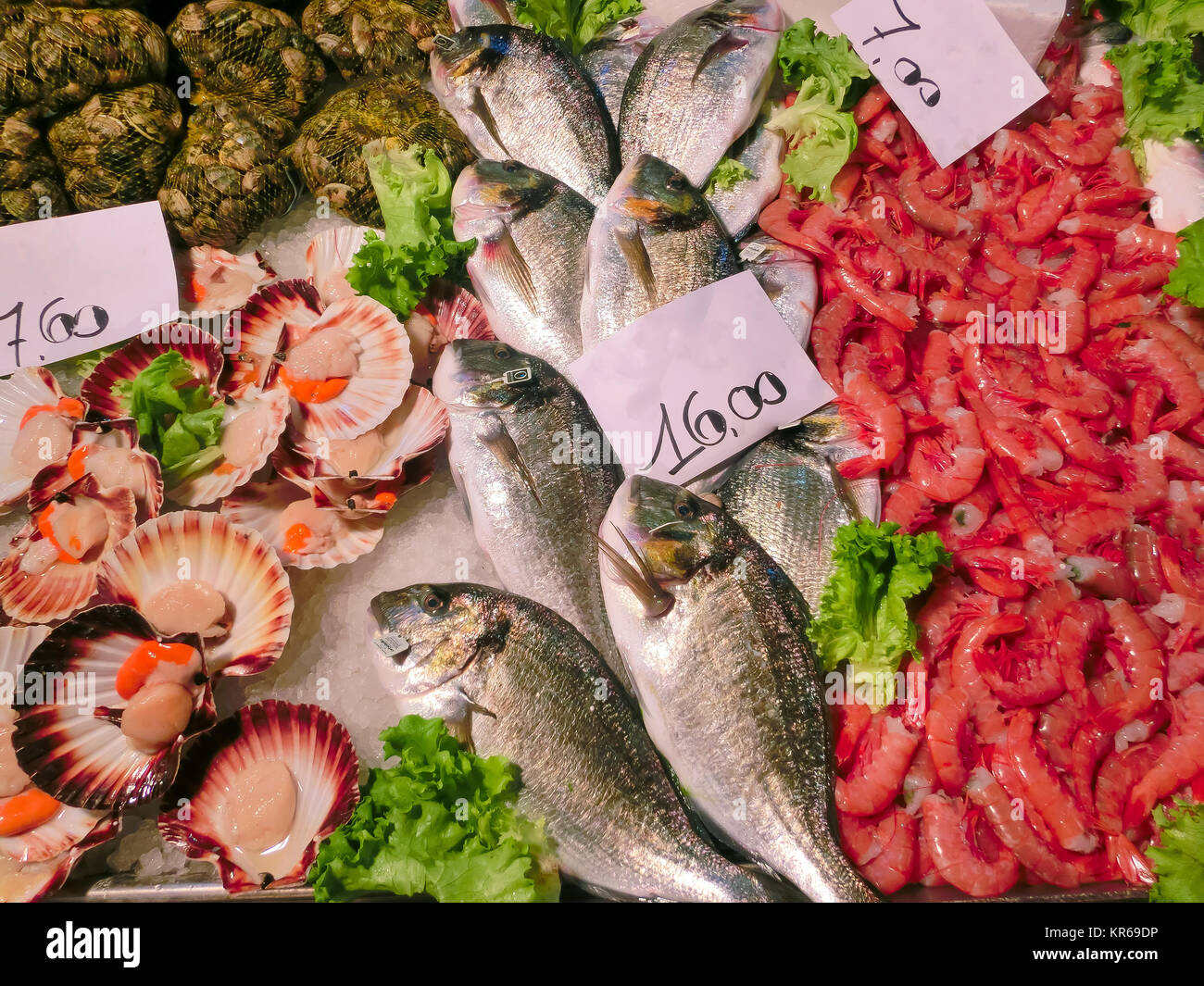 Venetian fish market Stock Photo - Alamy