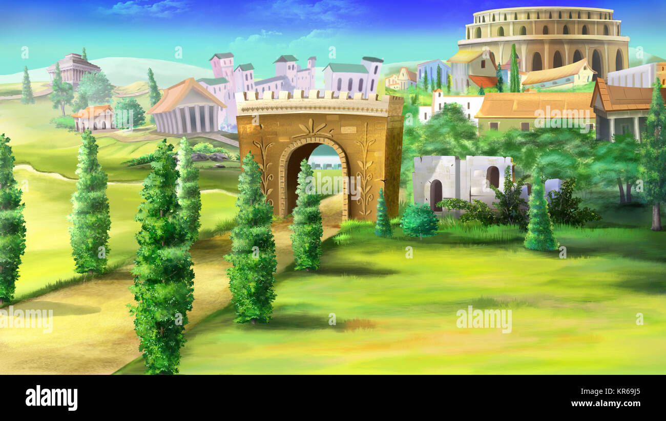 Ancient roman road drawing hi-res stock photography and images - Alamy