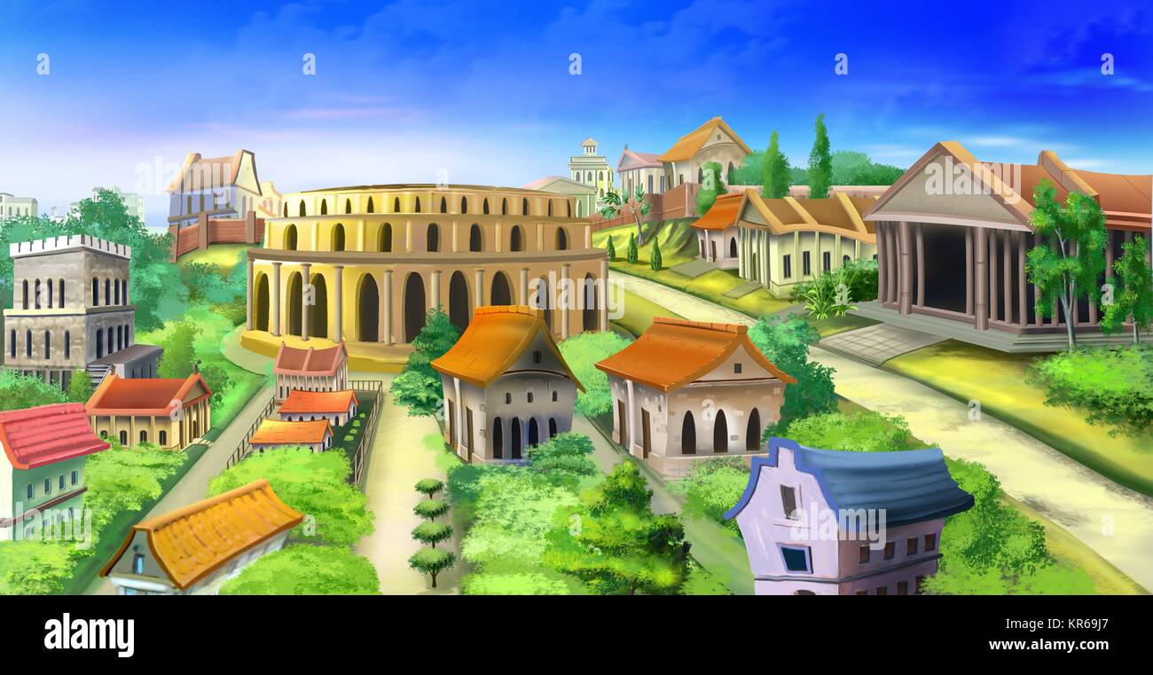 Ancient Rome panorama view. Image 02 Stock Photo - Alamy