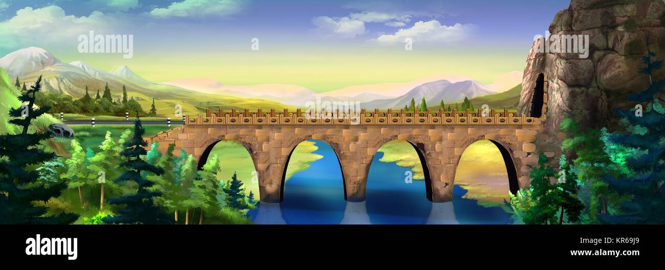 Bridge Over the River Stock Photo - Alamy