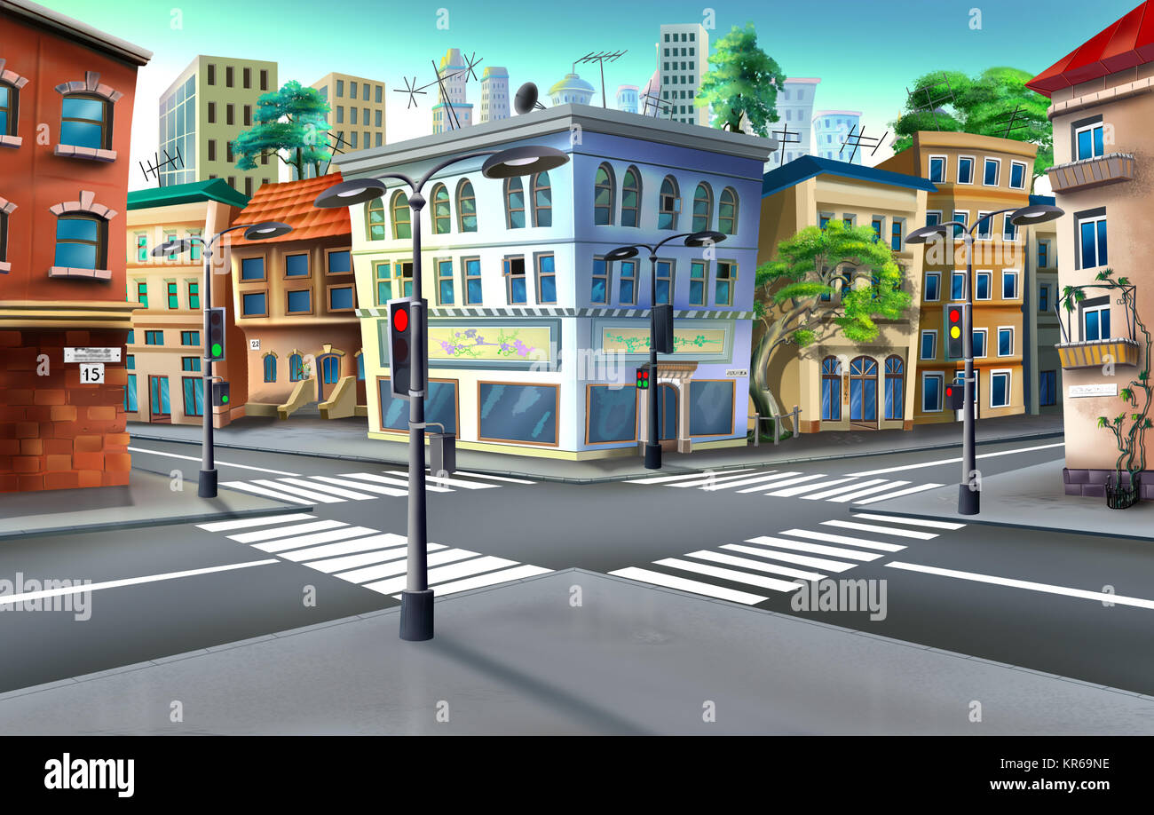 Urban crossroads. Image 01 Stock Photo - Alamy