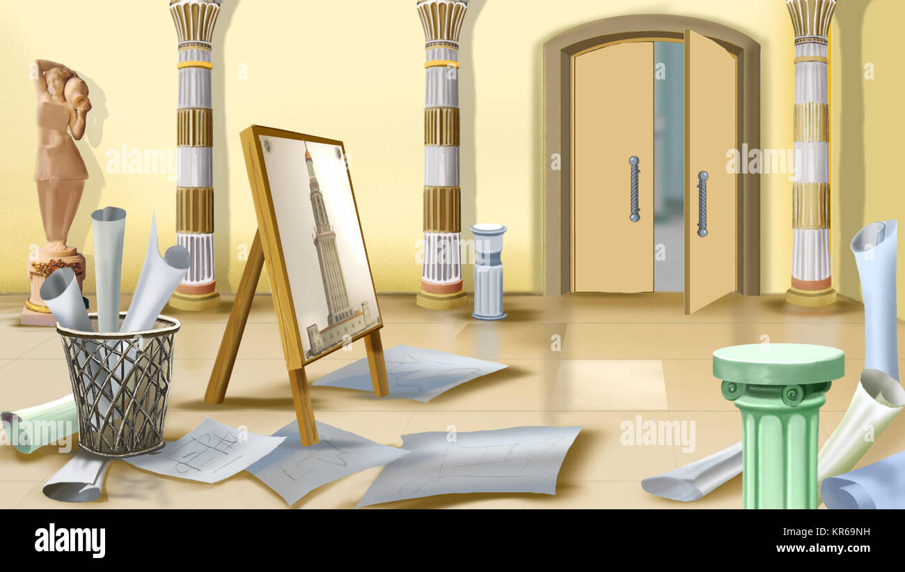 Workplace of Architect Stock Photo - Alamy
