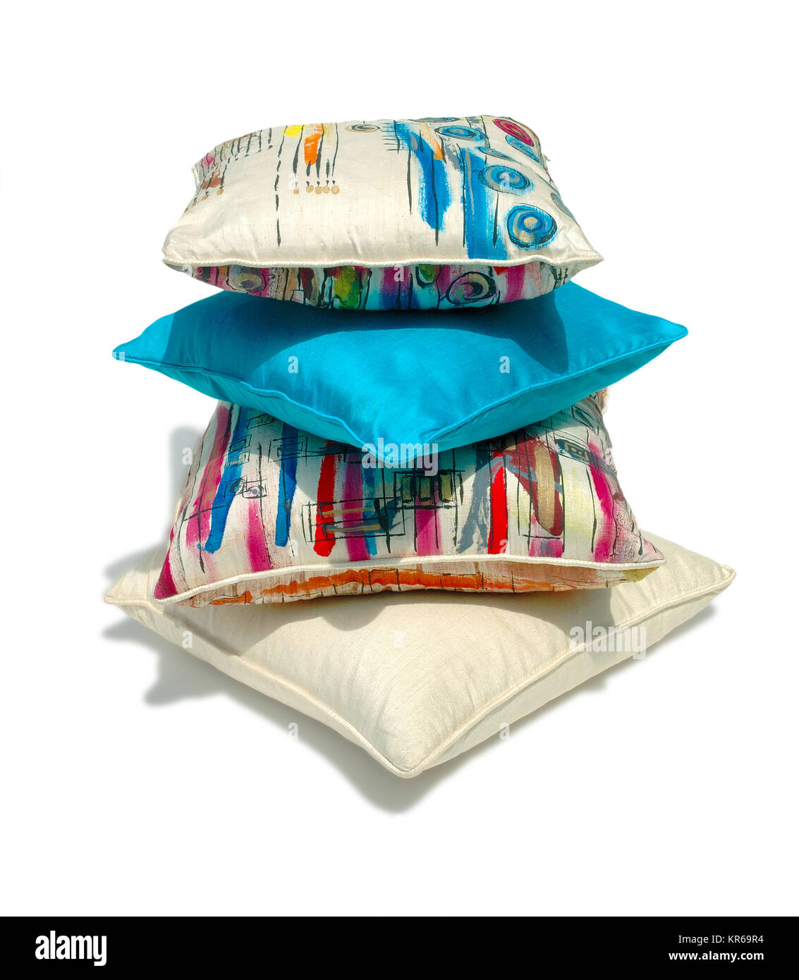 Silk pillows and pillows Stock Photo - Alamy