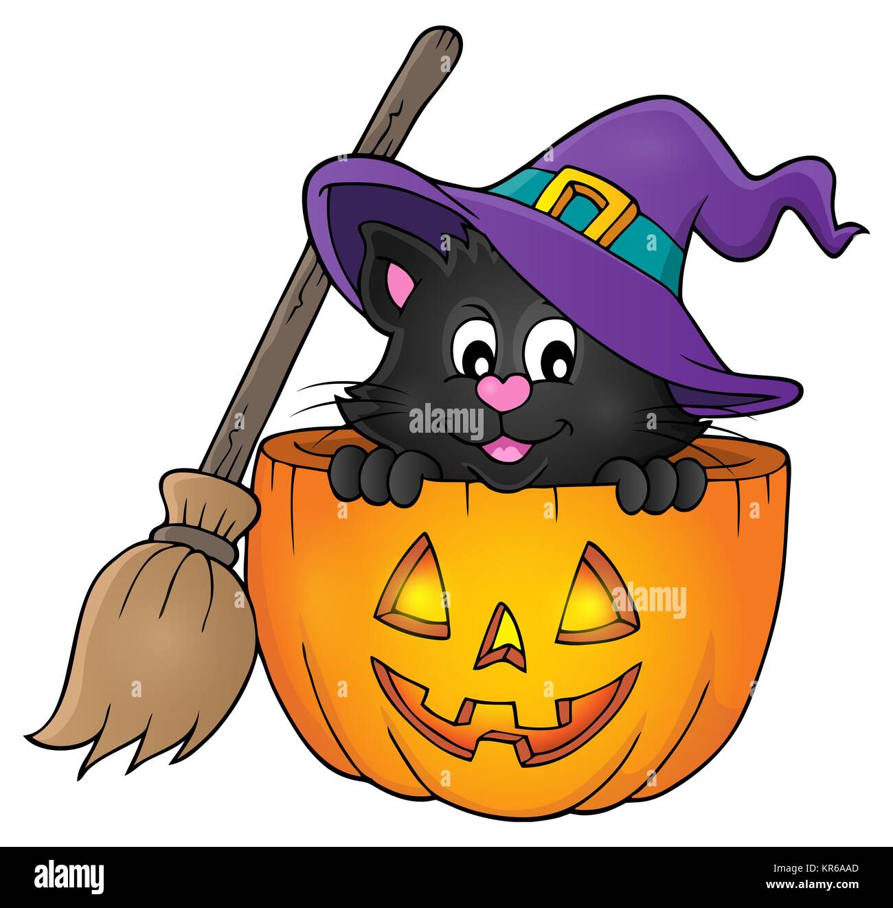 Halloween cat theme image 1 Stock Photo - Alamy
