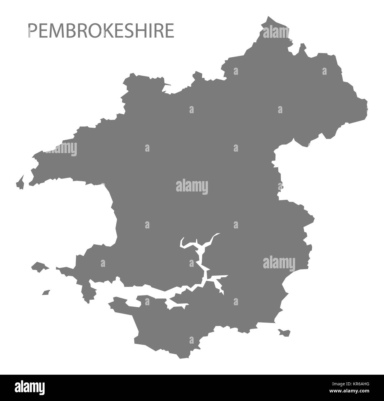 Pembrokeshire map hi-res stock photography and images - Alamy