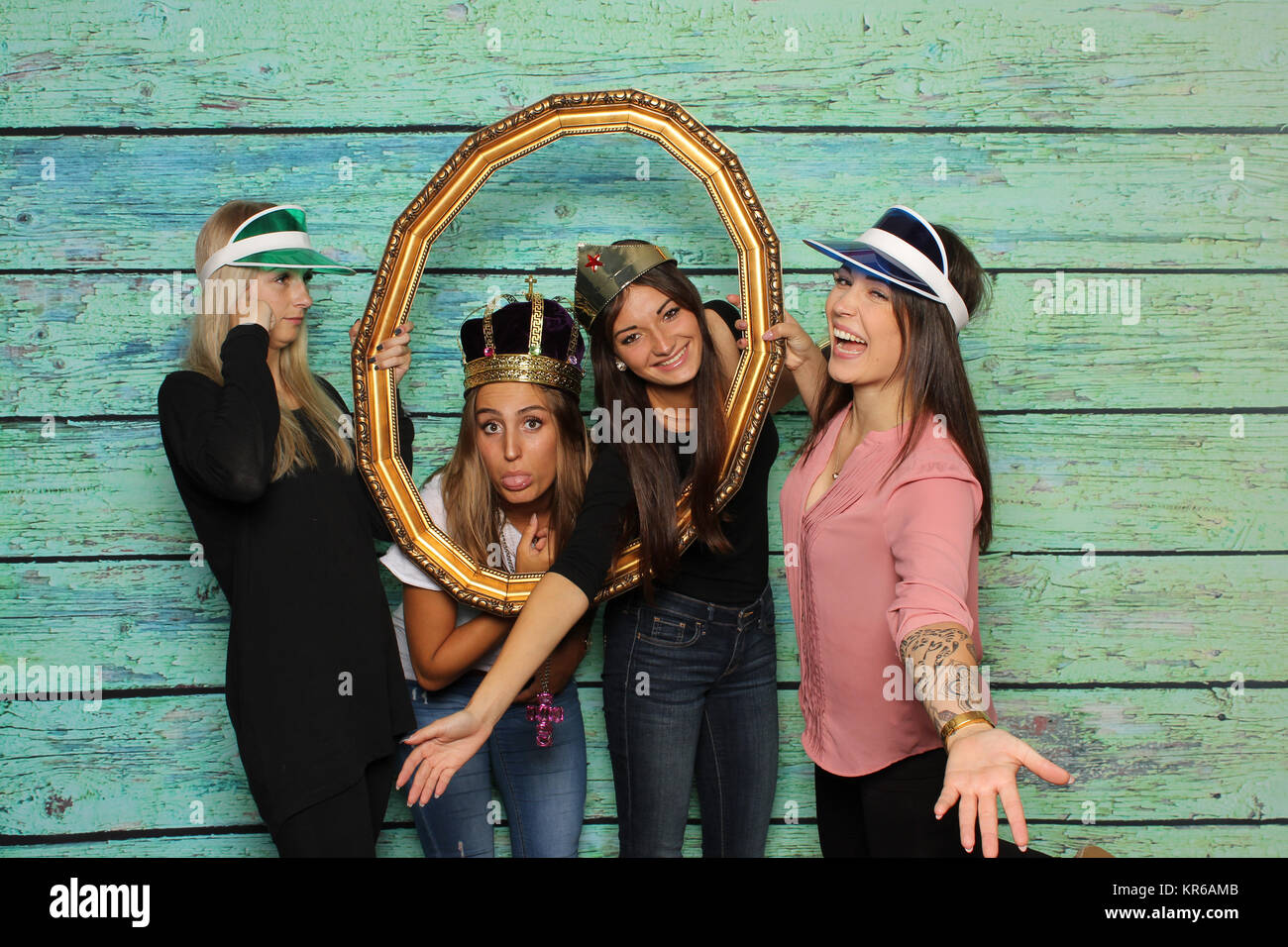 girl with fotobox look through a frame Stock Photo - Alamy
