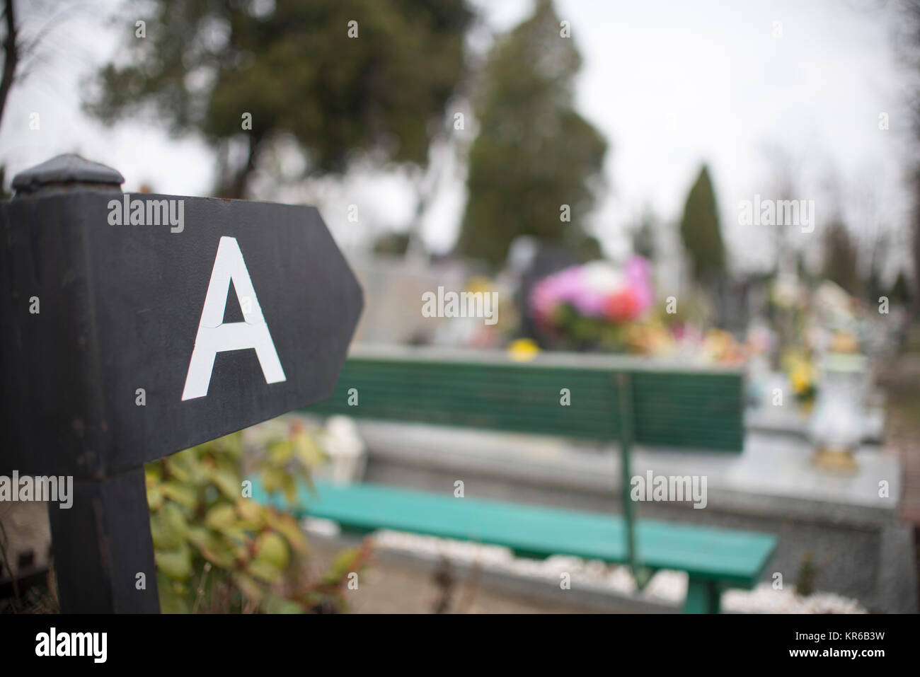 a road in old cemetery Stock Photo - Alamy