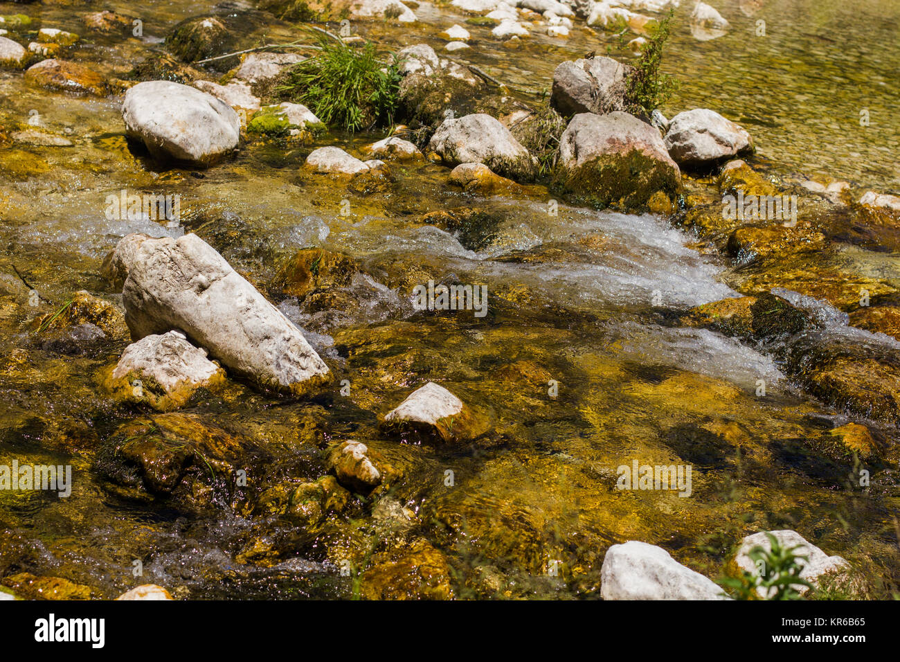Stream Over Rocks Nature Stock Photo - Alamy
