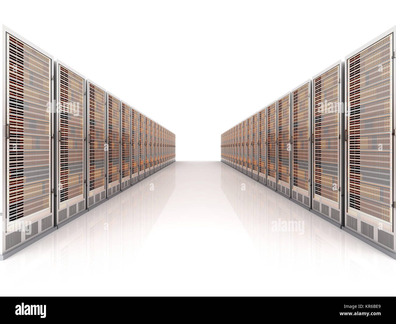 Server racks in a row. 3d illustration Stock Photo - Alamy