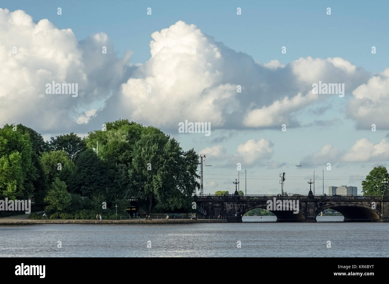 hamburg at the alster Stock Photo - Alamy
