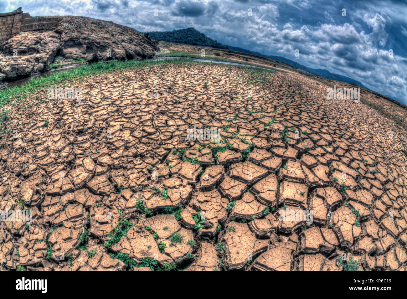 Climate change and drought land, Global warming concept, drought ...