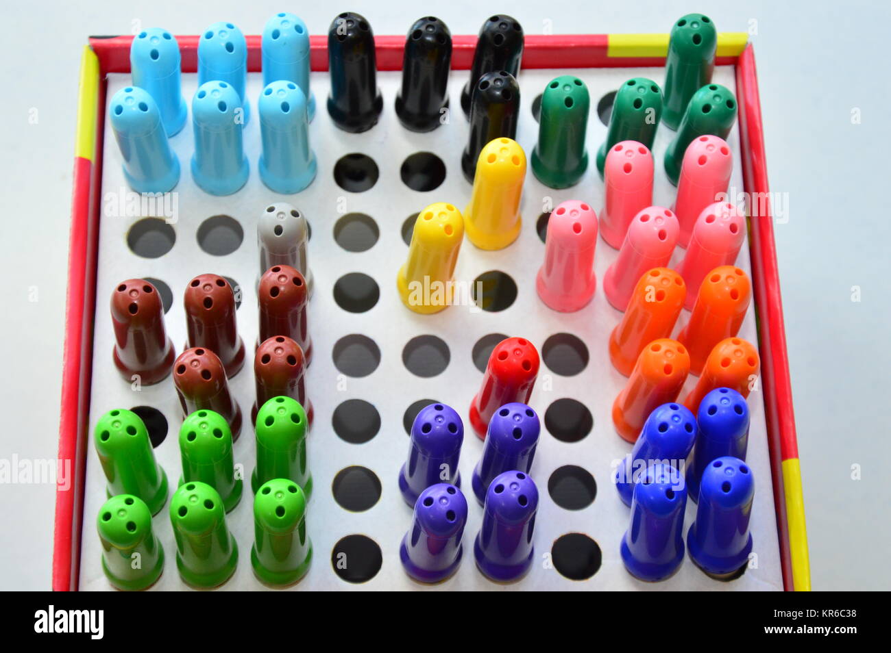 Felt-tip pens in her box Stock Photo - Alamy