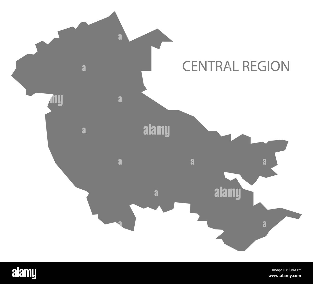 Central Region Scotland Map grey Stock Photo - Alamy