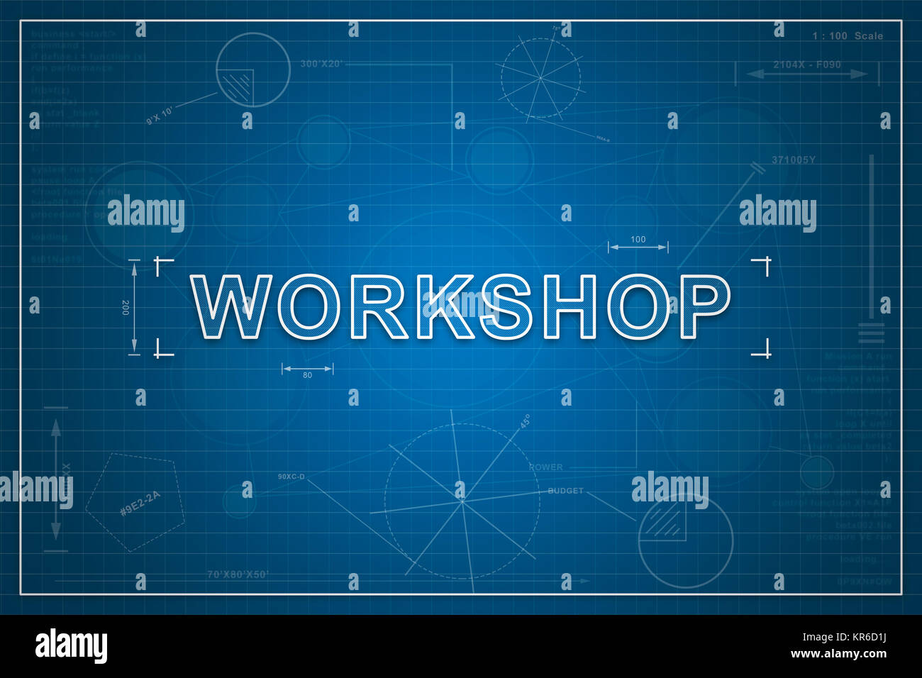 blueprint of workshop Stock Photo - Alamy