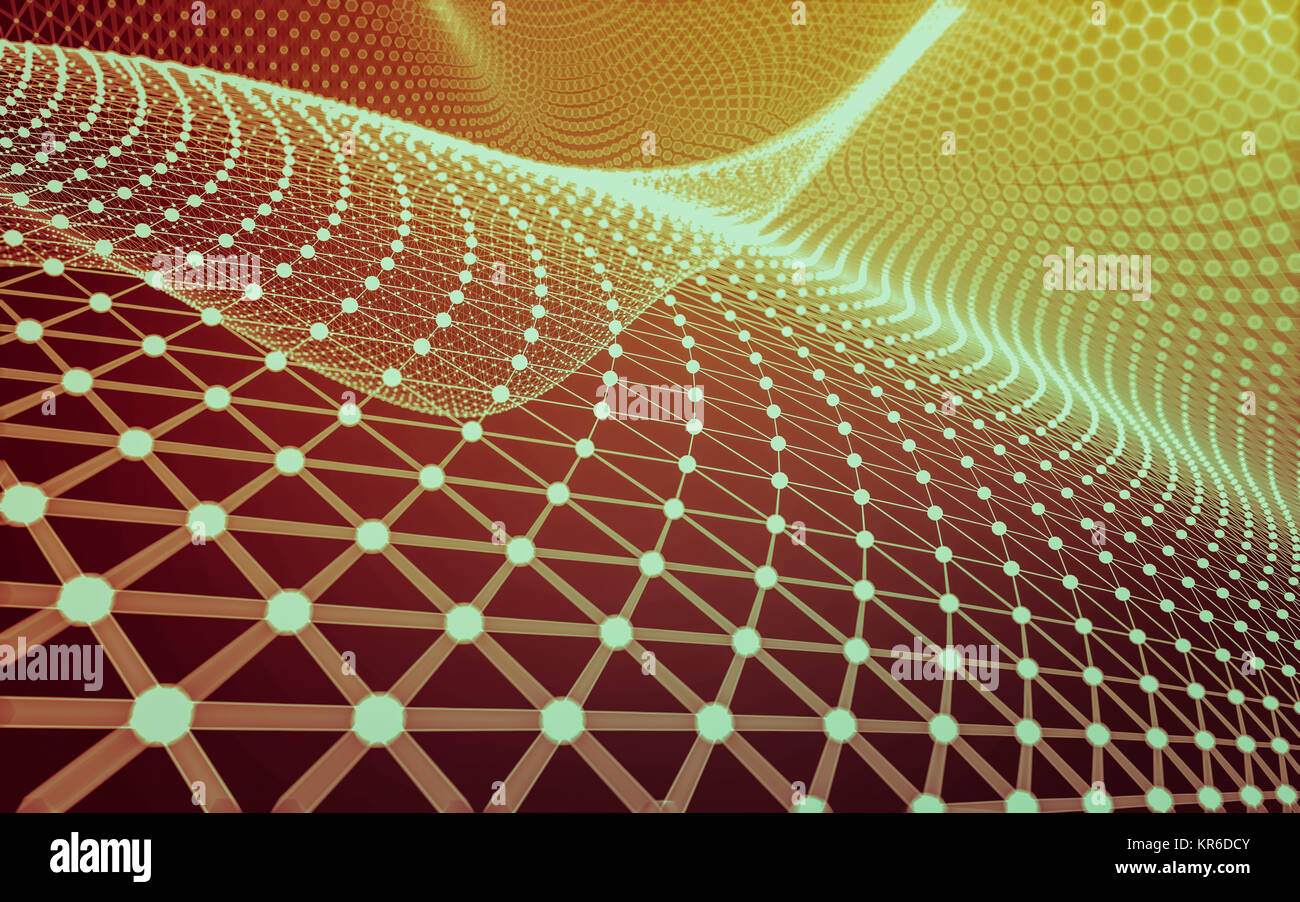 Abstract polygonal space low poly dark background, 3d rendering Stock ...