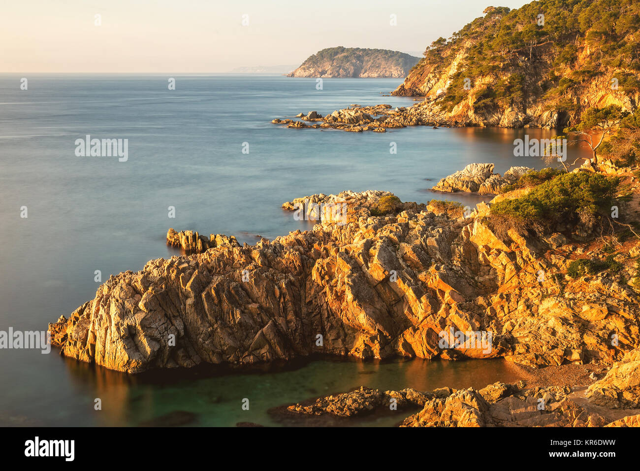 Nice landscape of the Spanish coastal in Costa Brava Stock Photo - Alamy