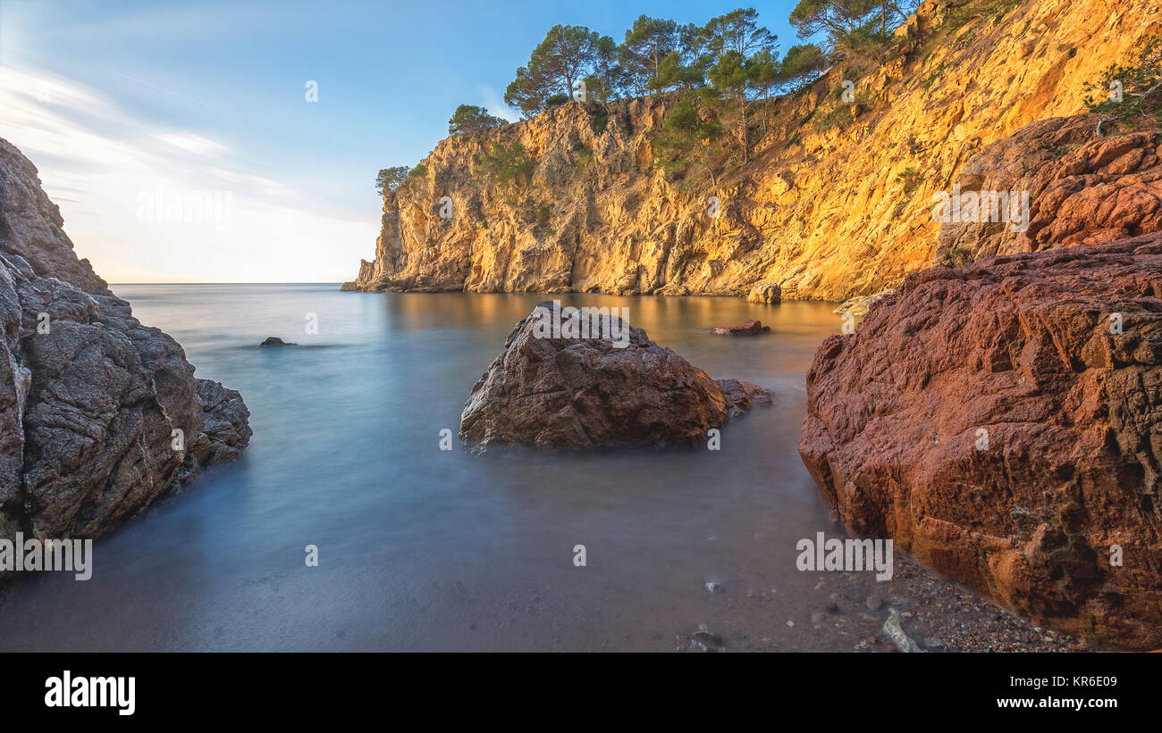 Nice landscape of the Spanish coastal in Costa Brava Stock Photo - Alamy
