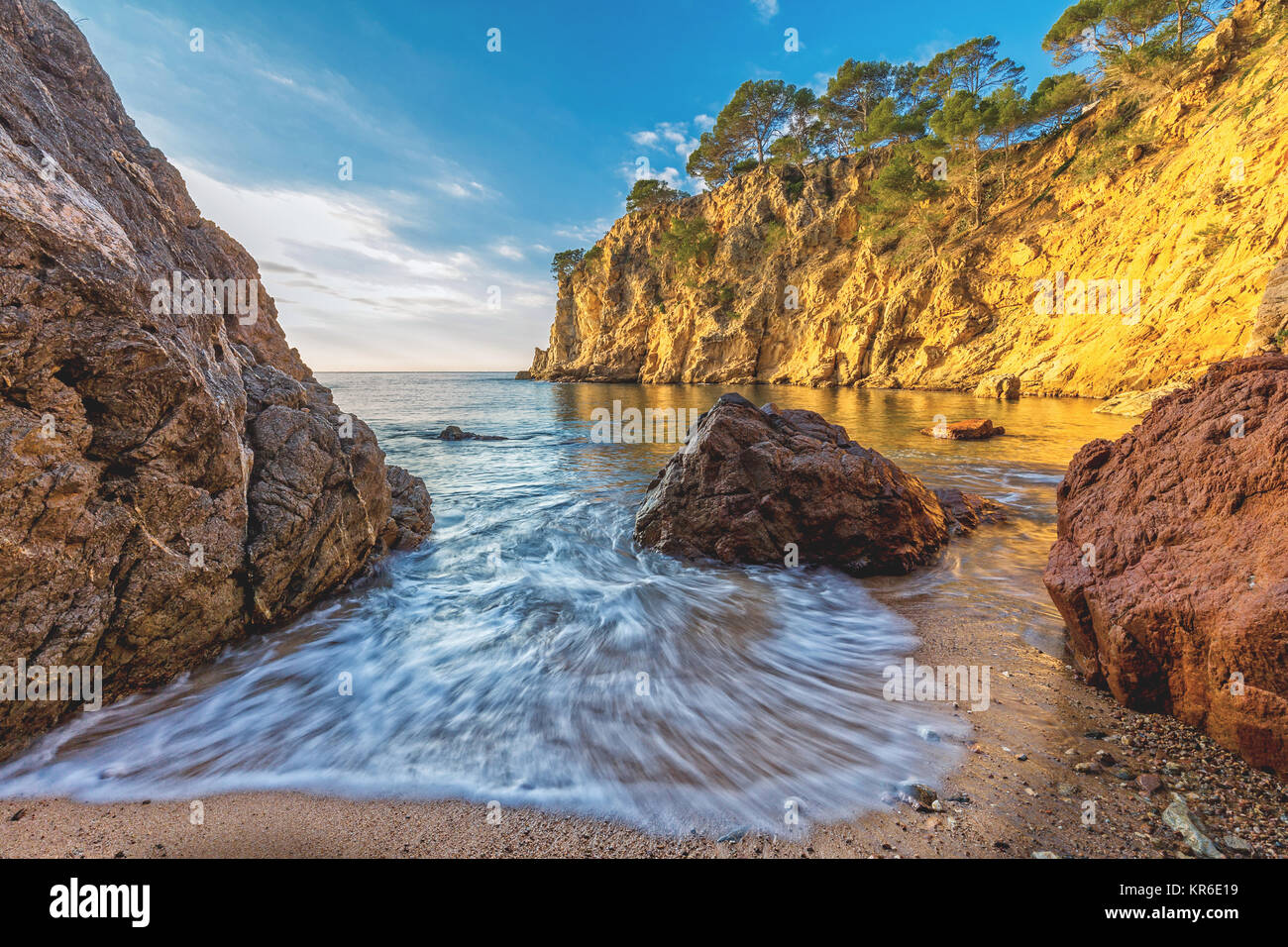 Nice landscape of the Spanish coastal in Costa Brava Stock Photo - Alamy