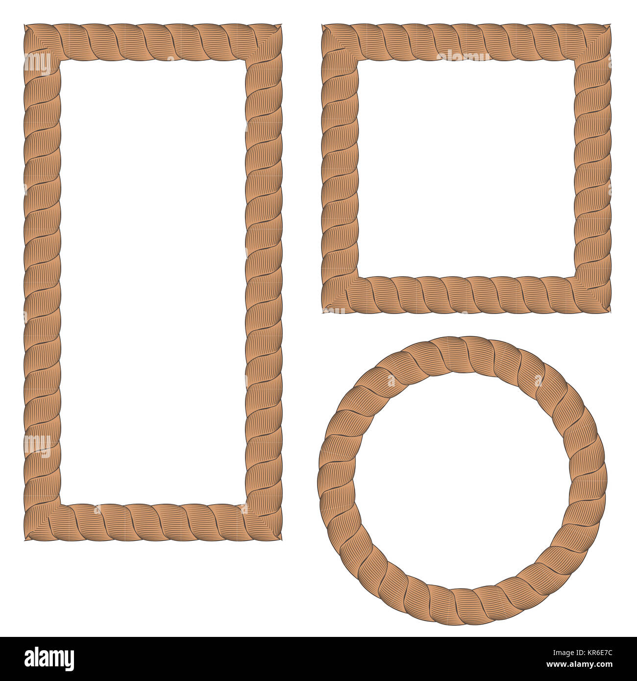 Rope Creative Ornamental Frames Stock Photo - Alamy