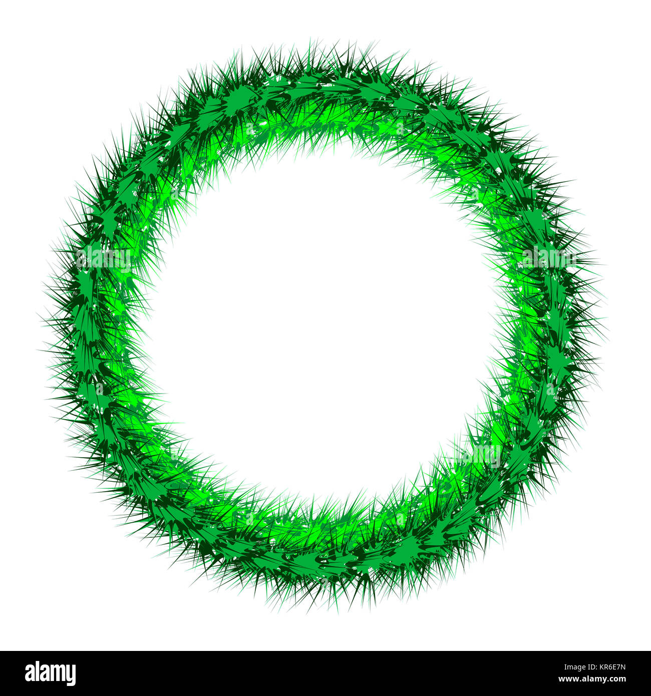 Christmas Tree Round Frame Stock Photo - Alamy