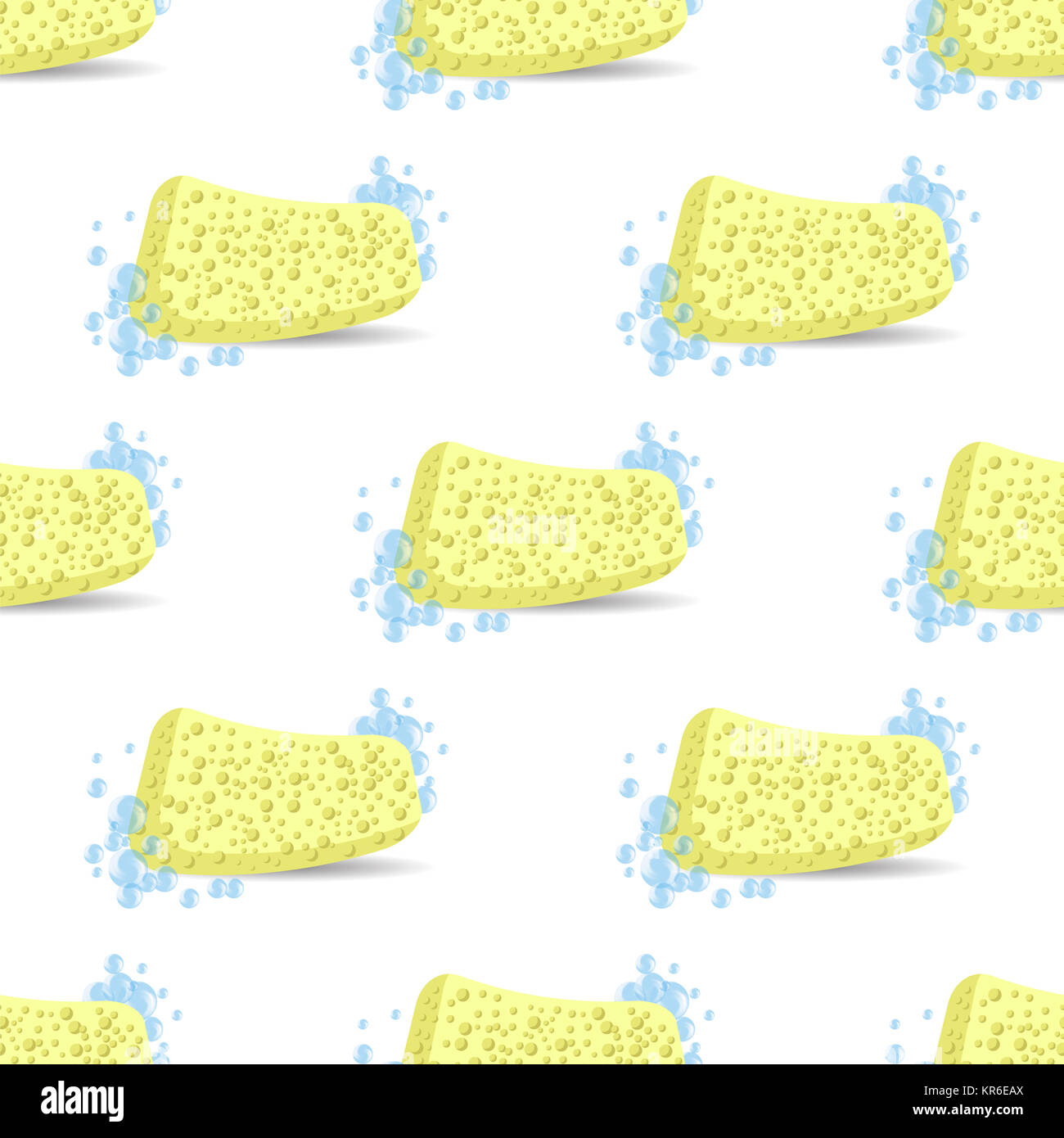 Sponge for Bath Soap Bubbles Seamless Pattern Stock Photo - Alamy
