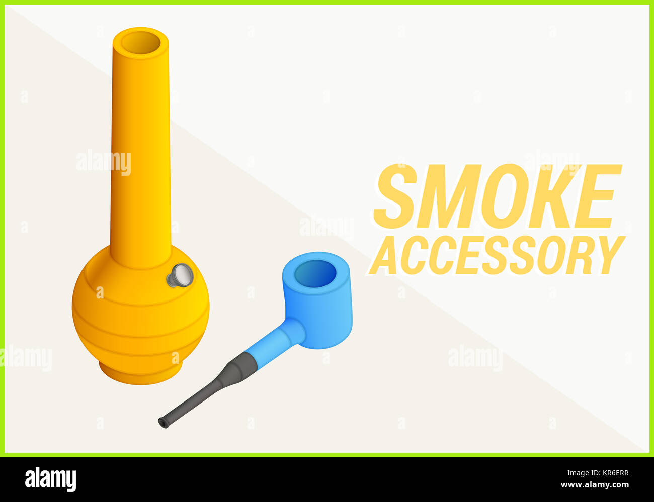 smoke accessories vector 3d illustration Stock Photo - Alamy