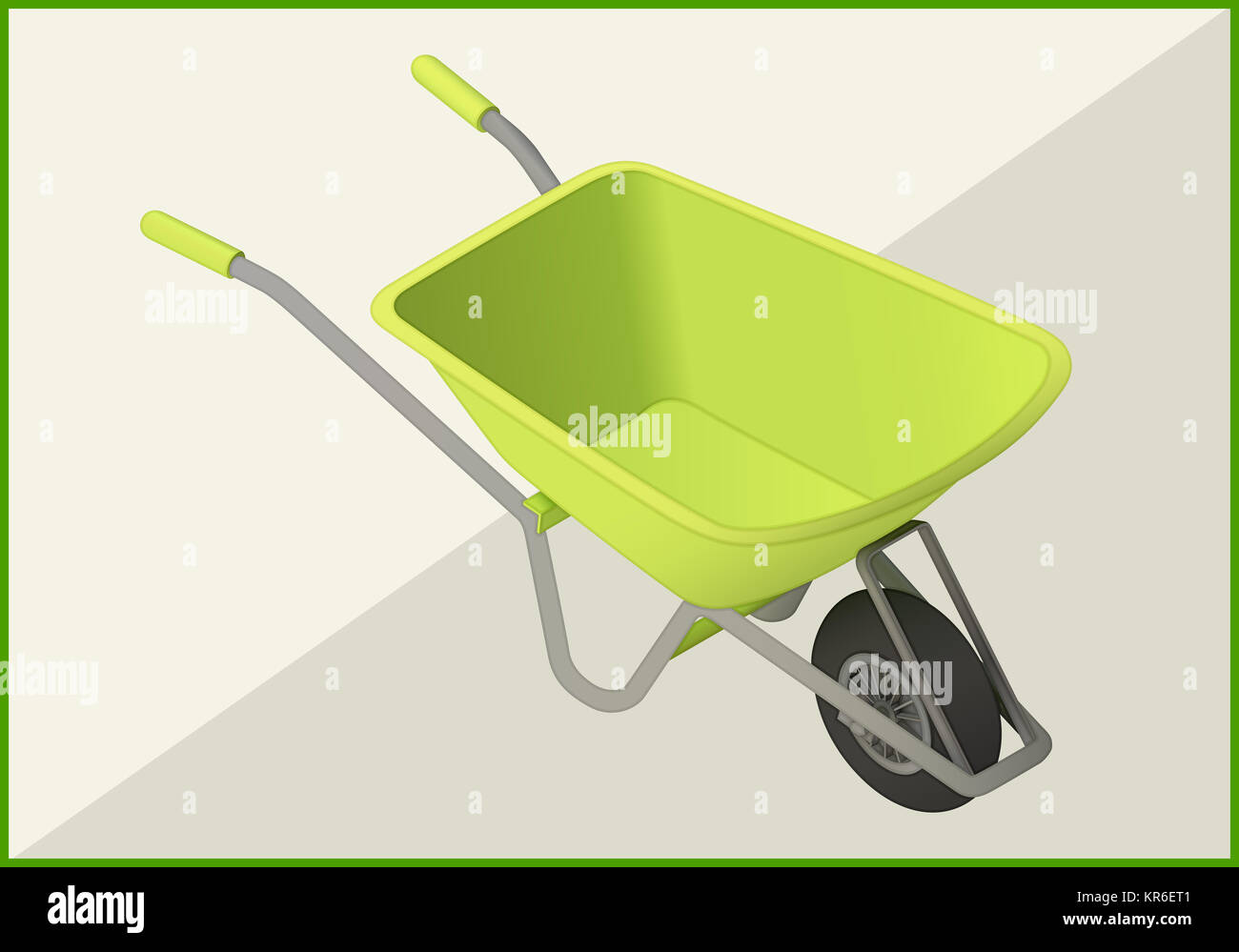 hand-barrow isometric flat vector 3d Stock Photo - Alamy