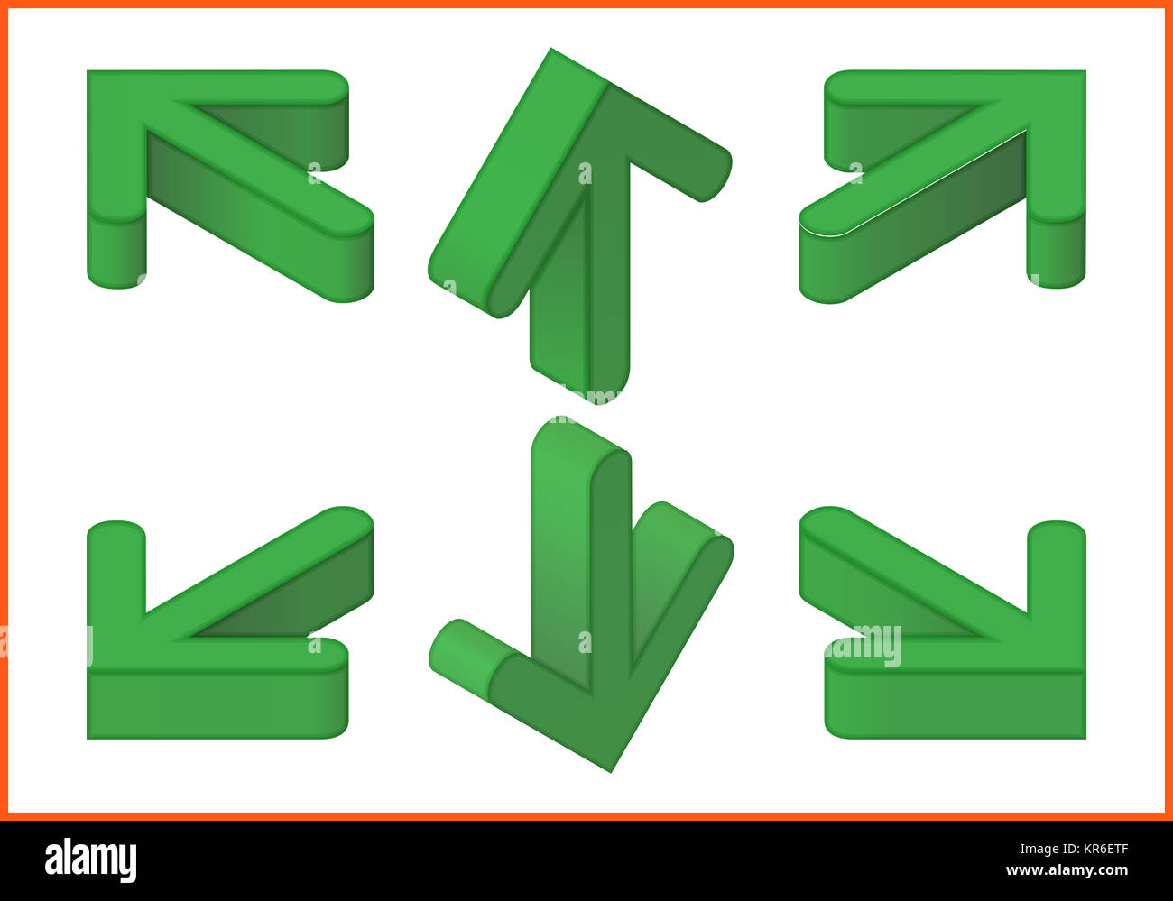 arrows vector isometric 3d illustration Stock Photo - Alamy