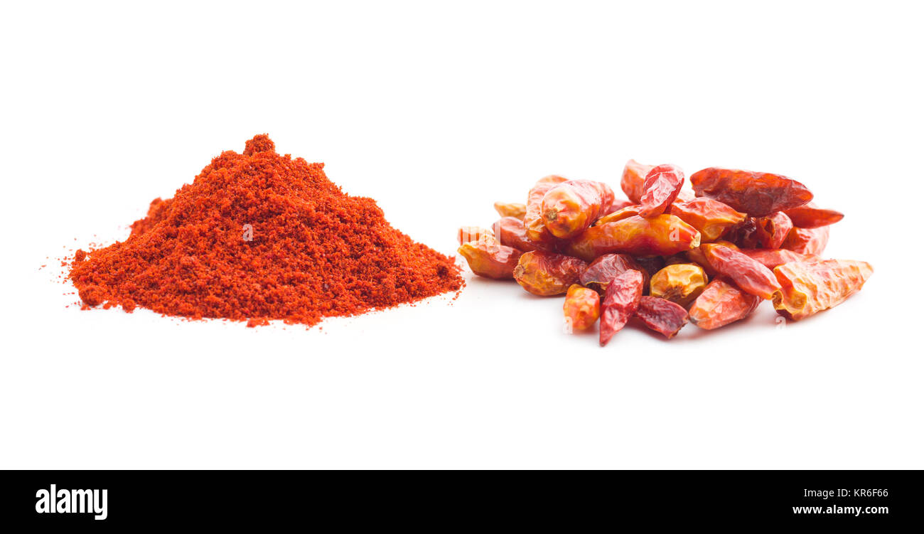 Chili pepper powdered pepper Cut Out Stock Images & Pictures - Alamy