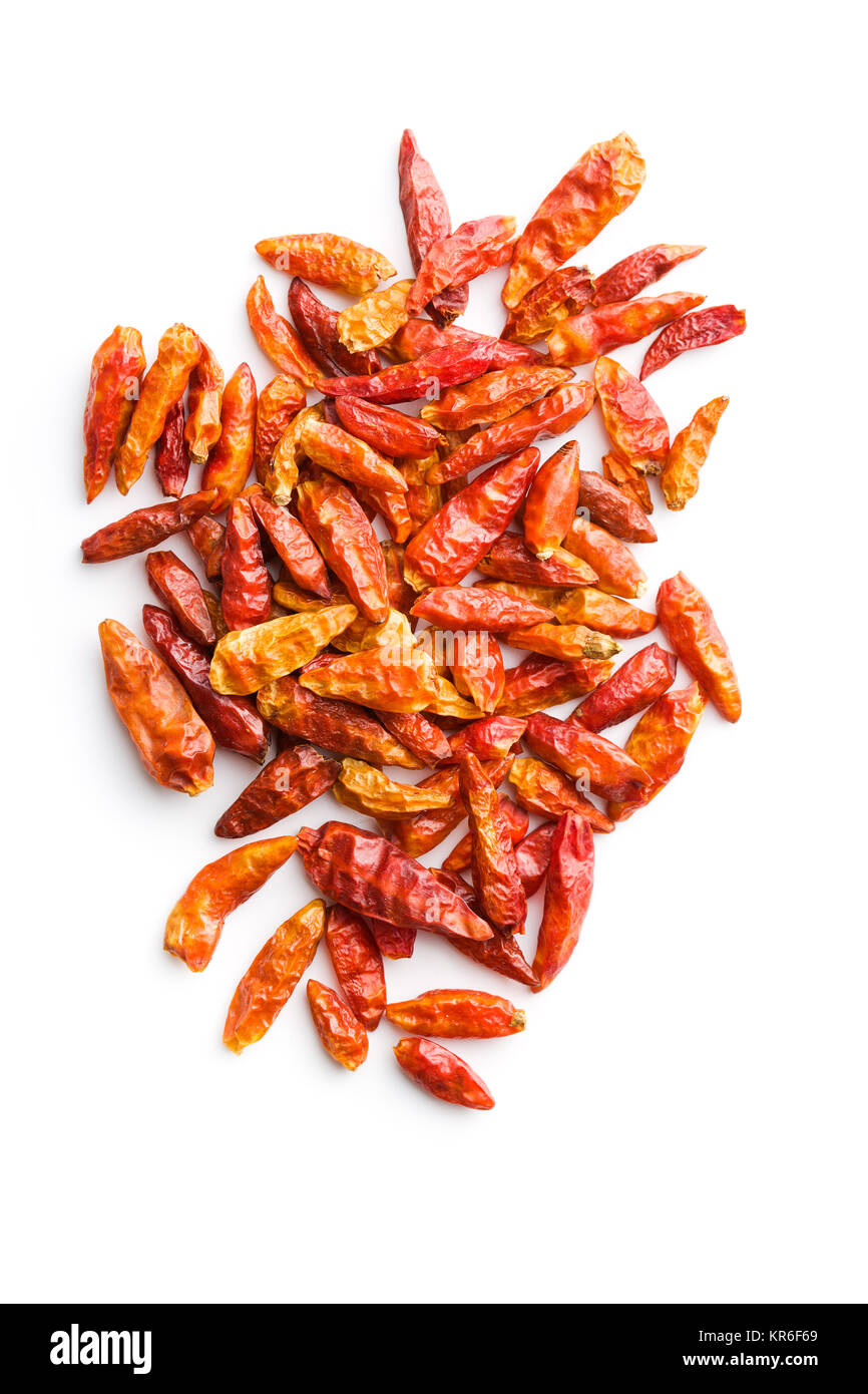 Dried mini chili peppers Stock Photo - Alamy
