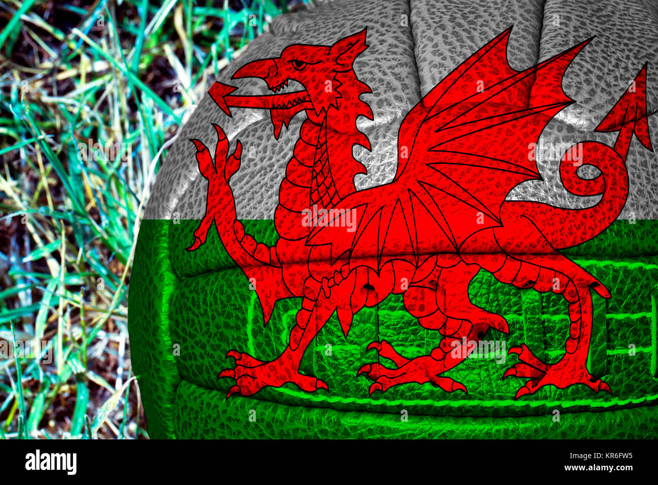 Welsh flag football hi-res stock photography and images - Alamy