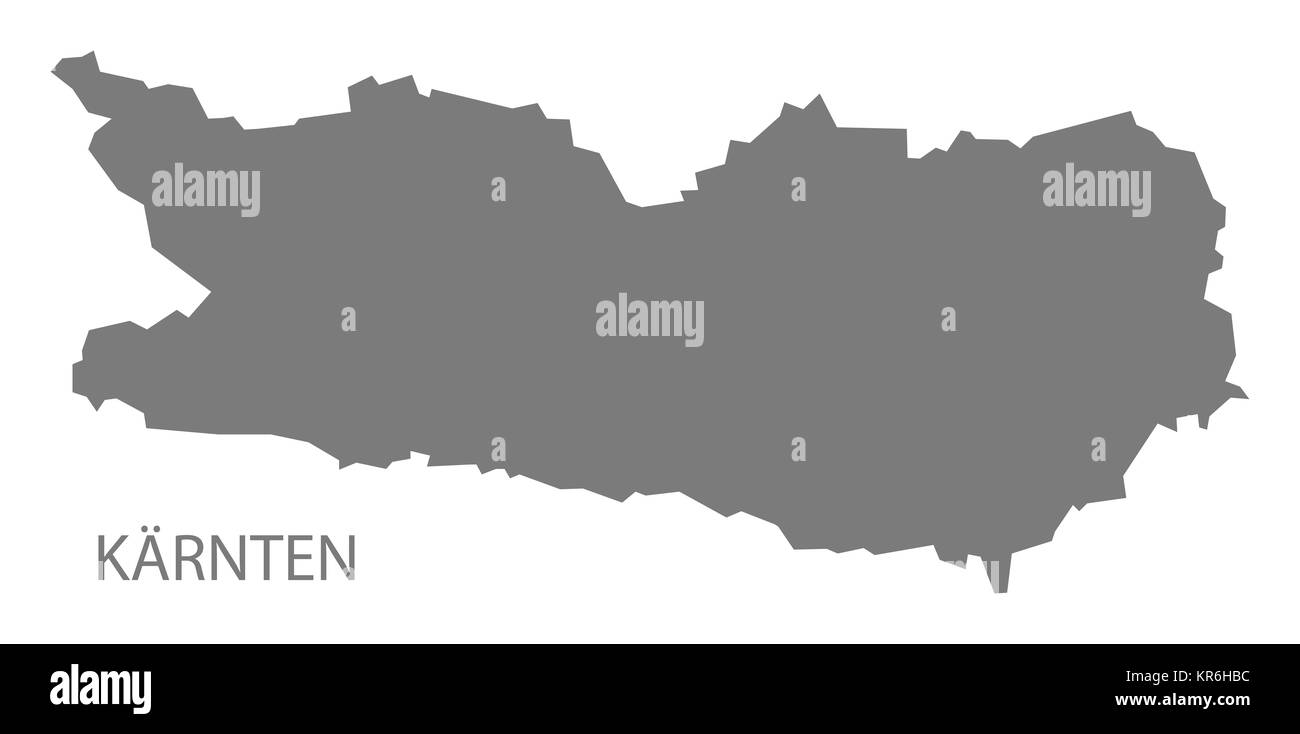 Kaernten Austra Map grey Stock Photo - Alamy
