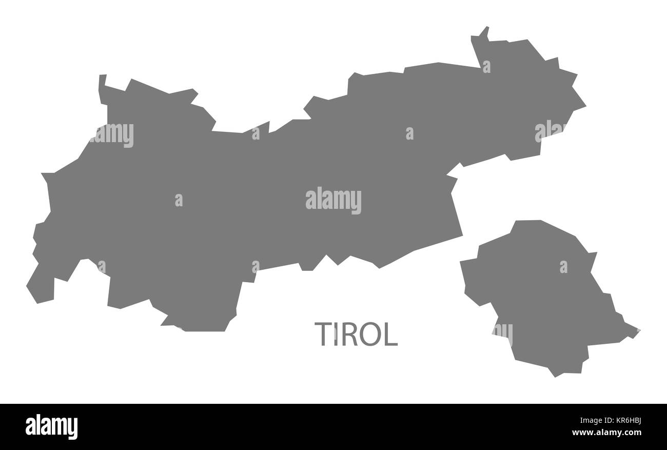 Tirol Austra Map grey Stock Photo - Alamy