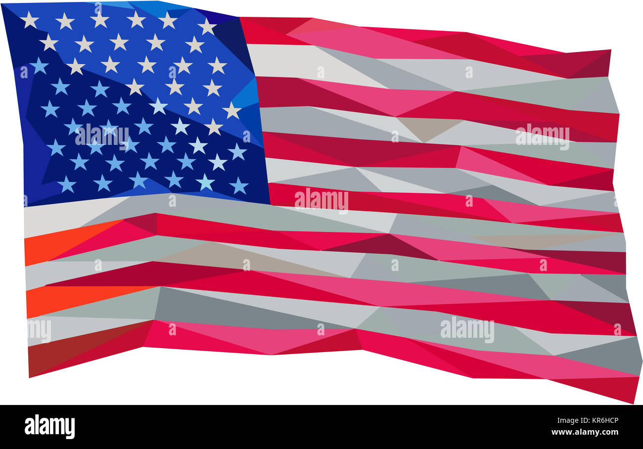 USA Flag Stars and Stripes Low Polygon Stock Photo - Alamy
