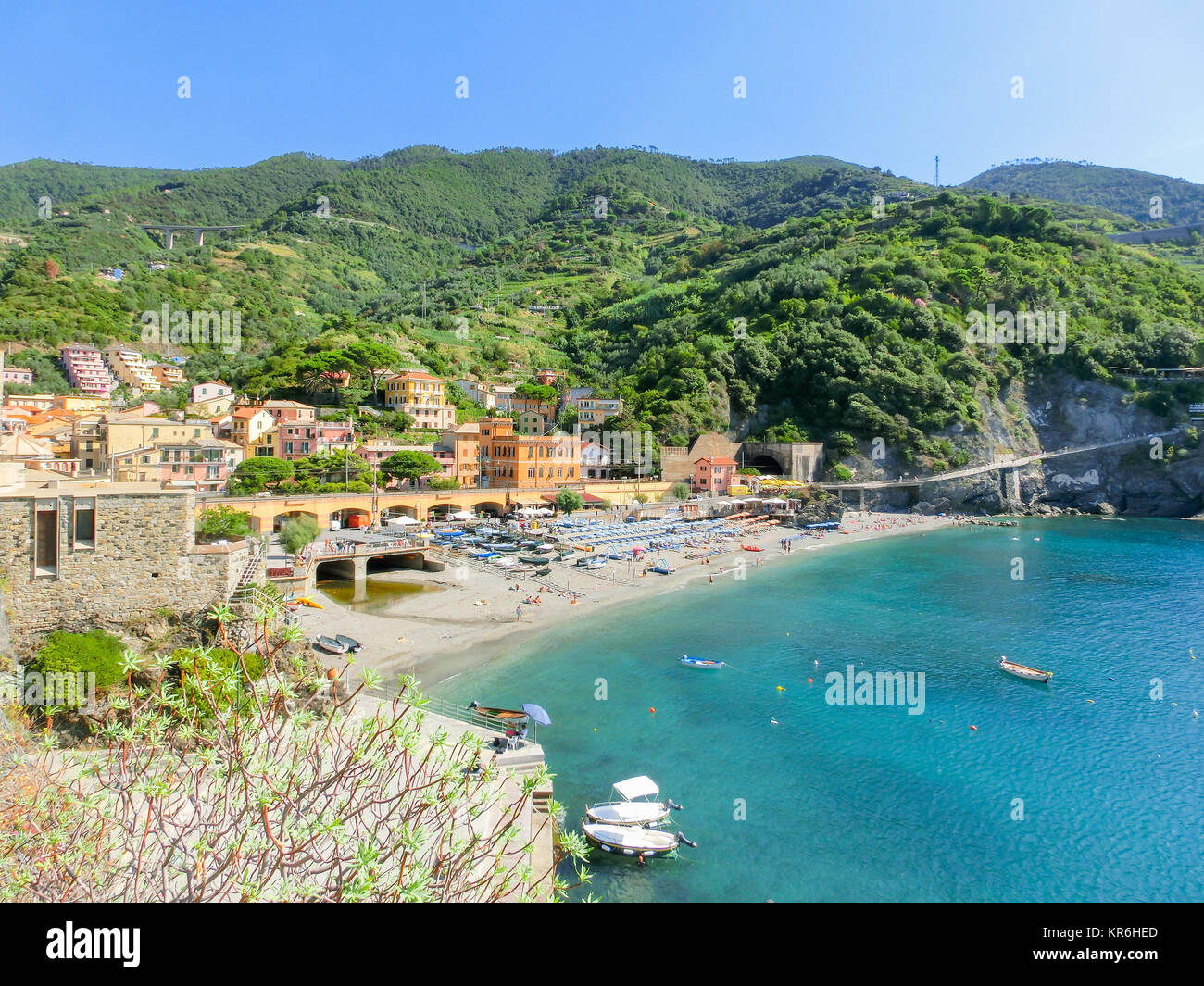The view of Monterosso, Italy Stock Photo - Alamy